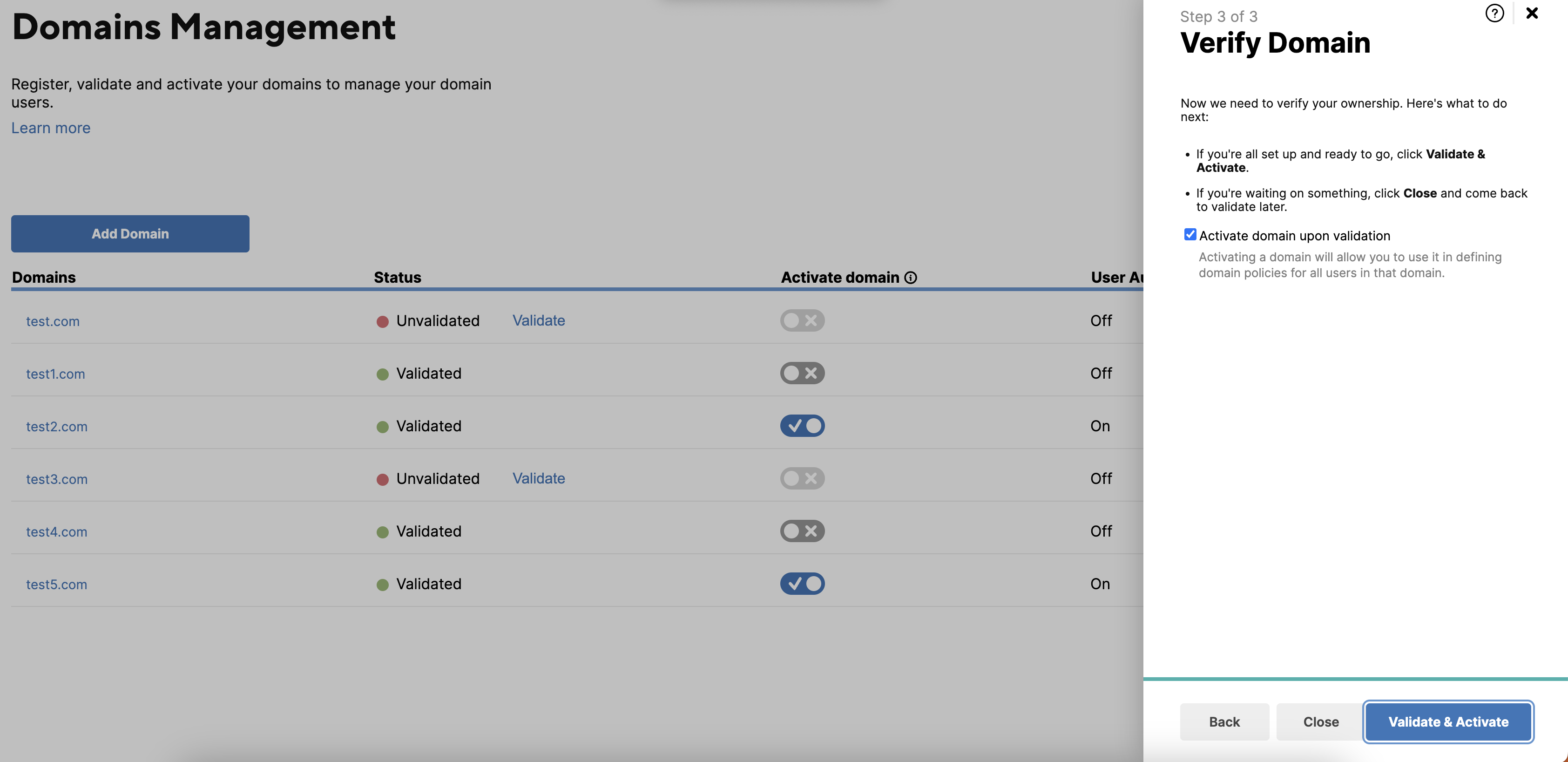 Streamline Validate and Activate Domains | Smartsheet